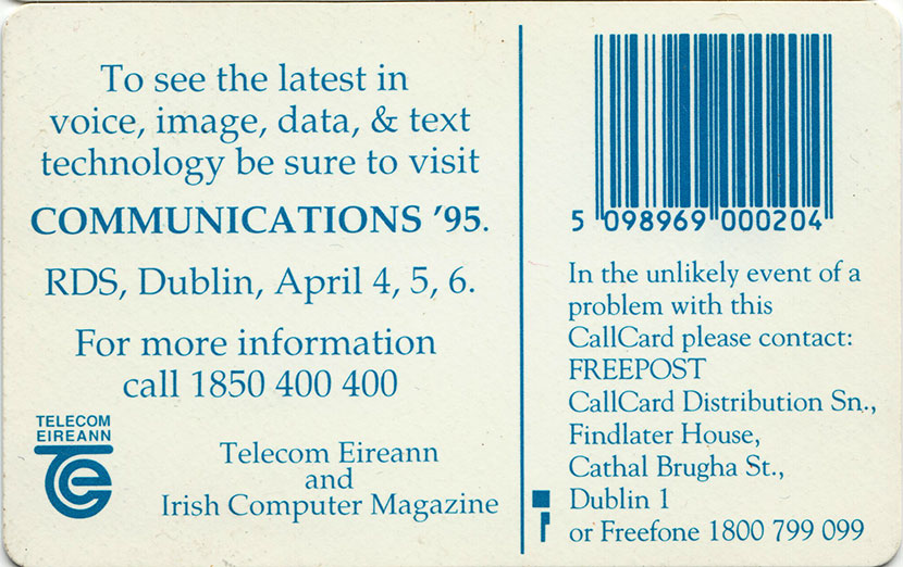 Communications '95 - The Irish Callcards Site