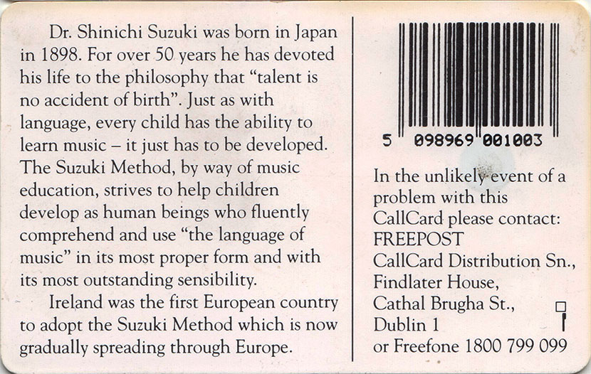 Suzuki Convention - The Irish Callcards Site