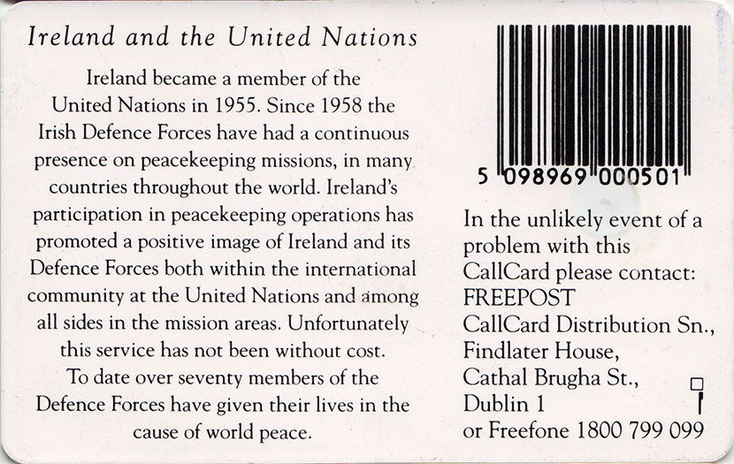 United Nations - The Irish Callcards Site
