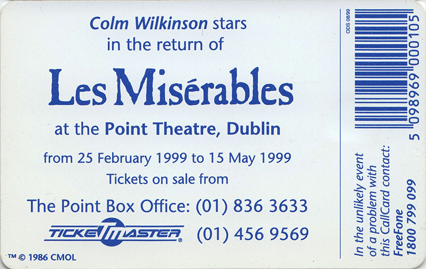 Les Miserables - The Irish Callcards Site