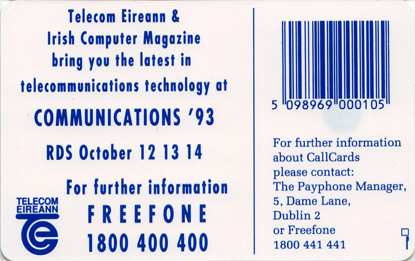 Communications '93 - The Irish Callcards Site