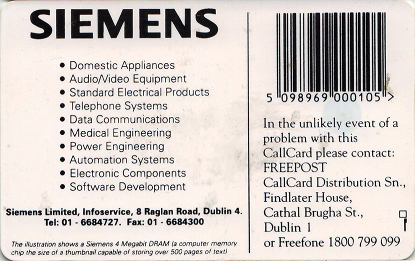 Siemens - The Irish Callcards Site
