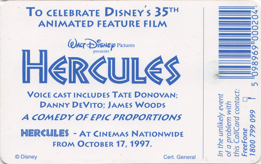 Hercules - The Irish Callcards Site