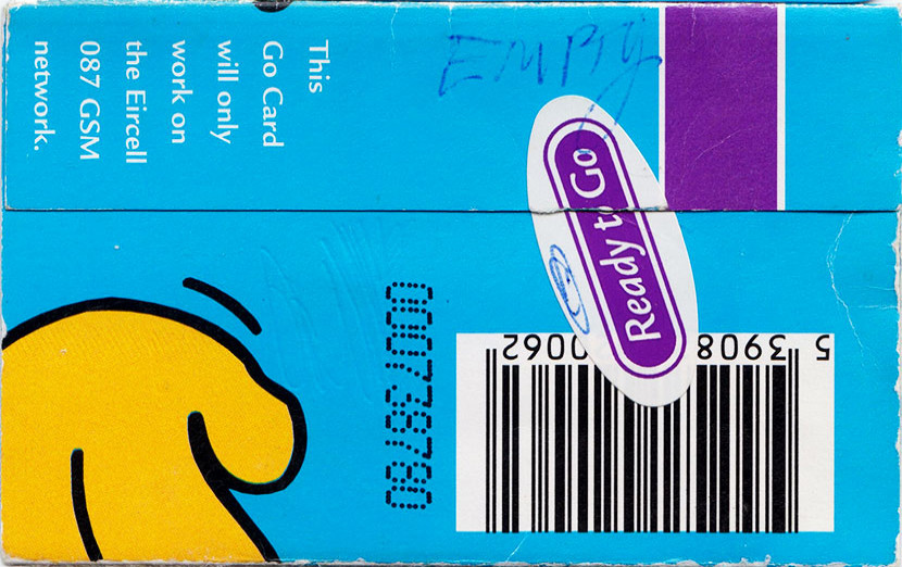 Eircell Ready to Go 087 Go Card - The Irish Callcards Site