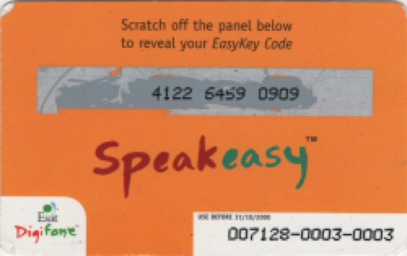 Esat Digifone Speakeasy EasyKey card - The Irish Callcards Site